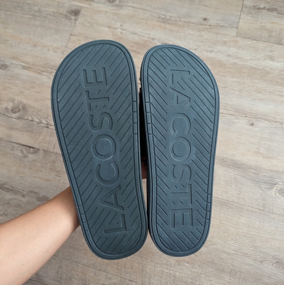 Lacoste | Shoes | Lacoste Croco Dualiste 922 Cma Slide Dark Greenwhite ...